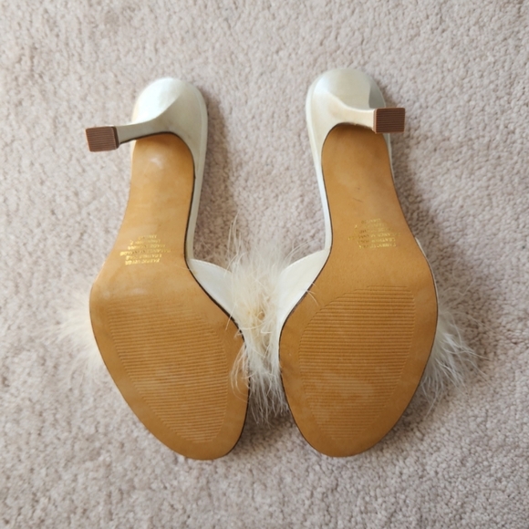 Victoria's Secret | Shoes | Victorias Secret Feathered Satin Slippers ...